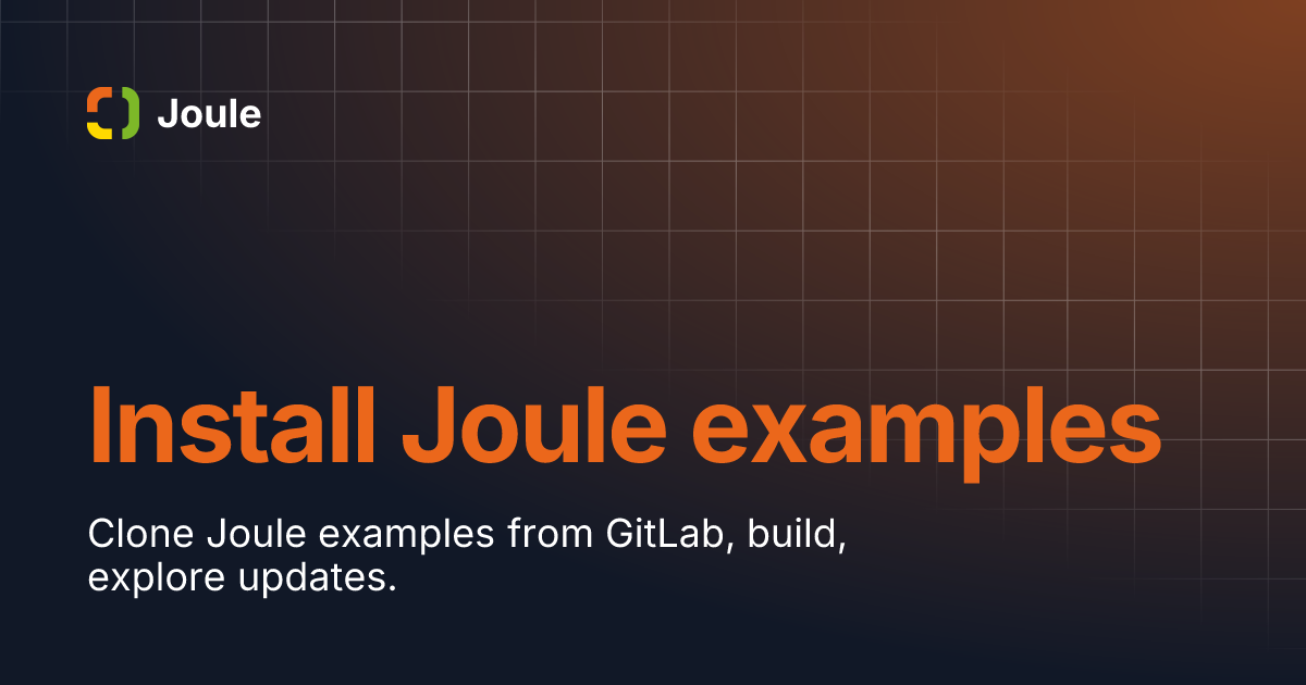 Install Joule examples | Joule