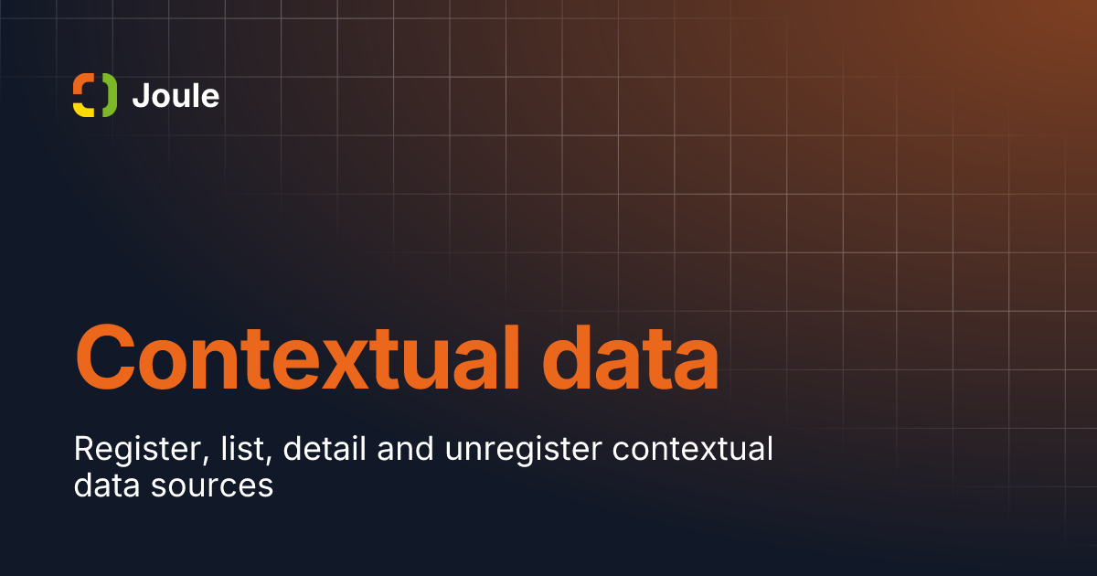 Contextual data | Joule