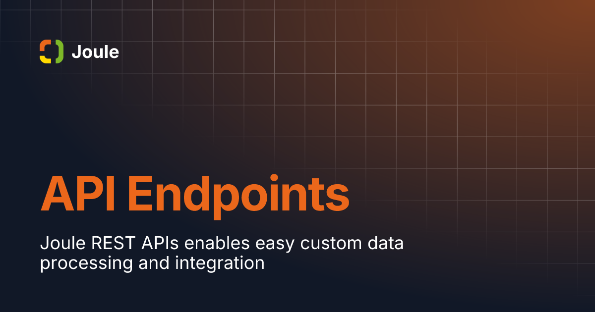 API Endpoints | Joule