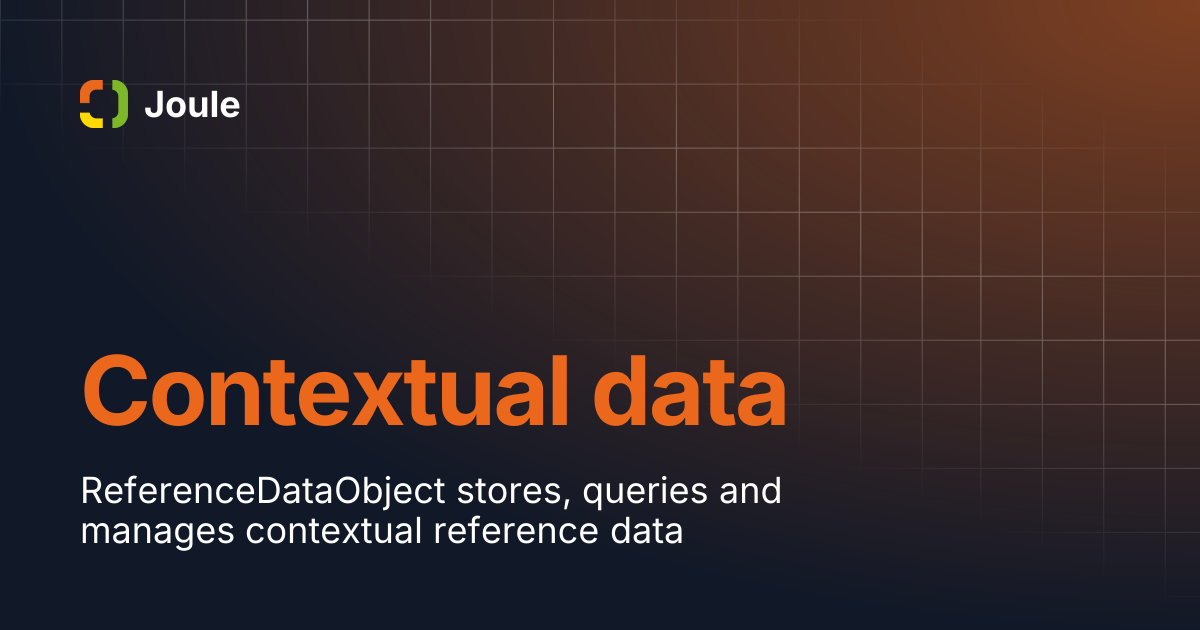 Contextual data | Joule