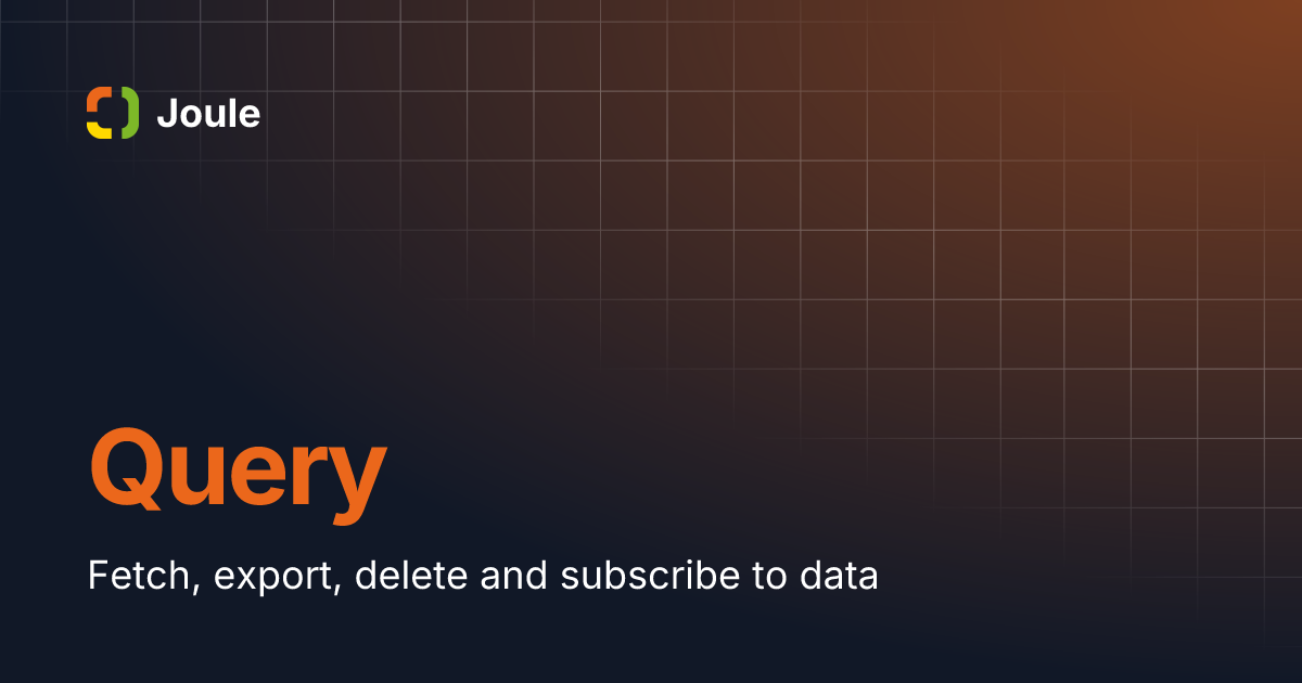 Query | Joule