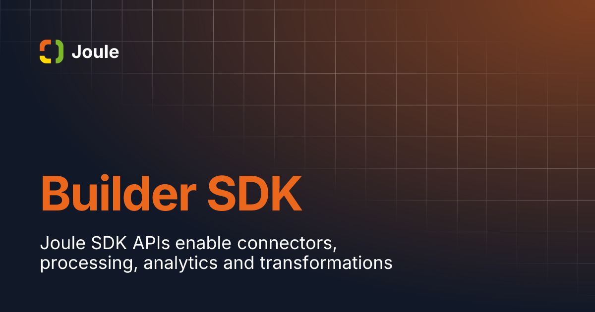 Builder SDK | Joule