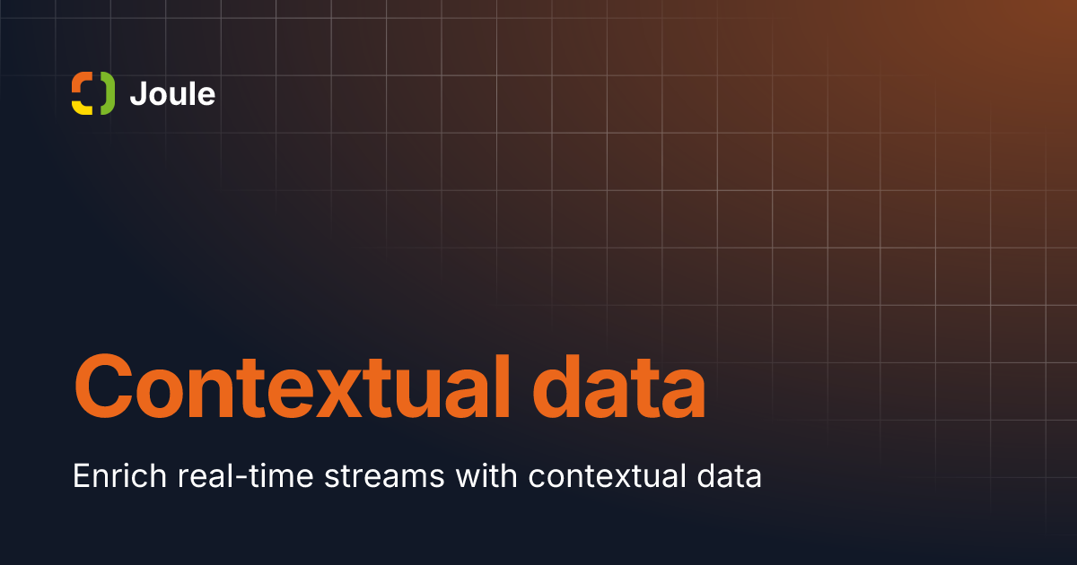 Contextual data | Joule